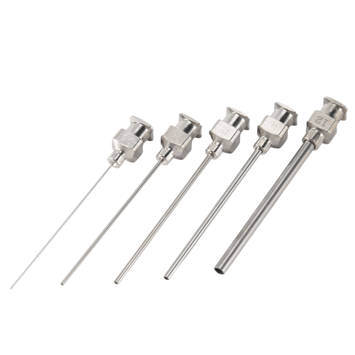 5Pcs Stainless Dispensing Syringe Needle Tip 12/16/18/20/25/38G | Daraz.lk
