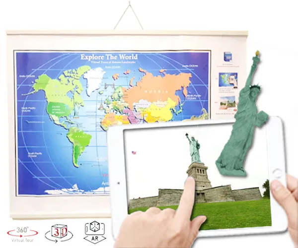 Educational Smart Poster - AR World Map | Daraz.lk