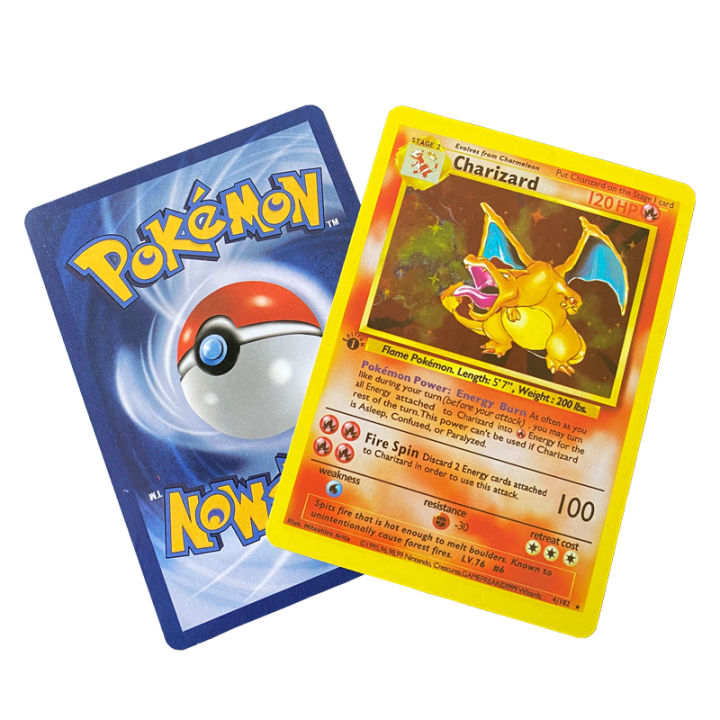 【Nice Day Toy Findings Store】Charizard Pikachu 1Pcs Pokemon Flash Cards ...