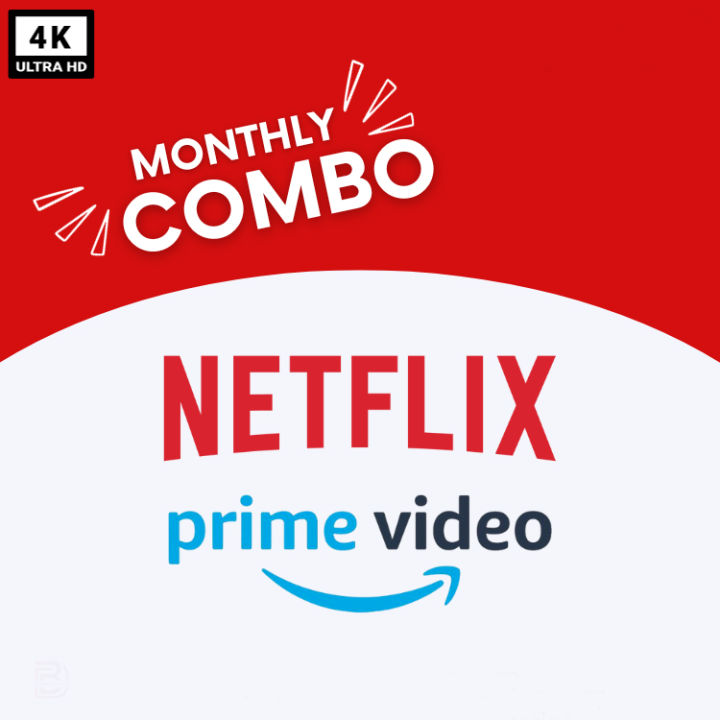 Netflix + Prime Video 1 Month Combo 4K | Daraz.lk