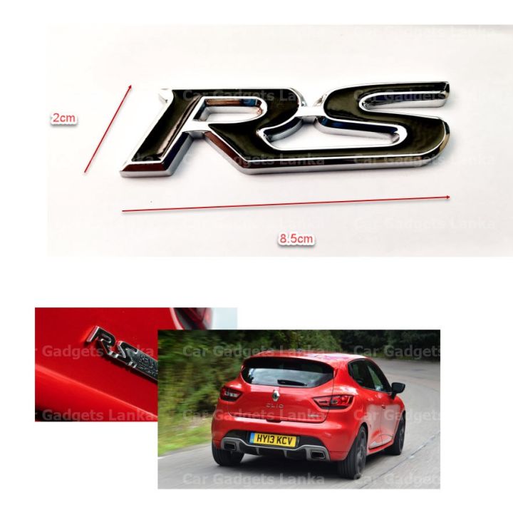 3D Logo Emblem Badge Decal RS Badge Black Colour Size 8.5cm X 2cm ...