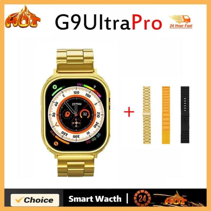 2024 Gold Ultra Series 9 G9 Ultra Pro Smart Watch NFC Bluetooth Call ...