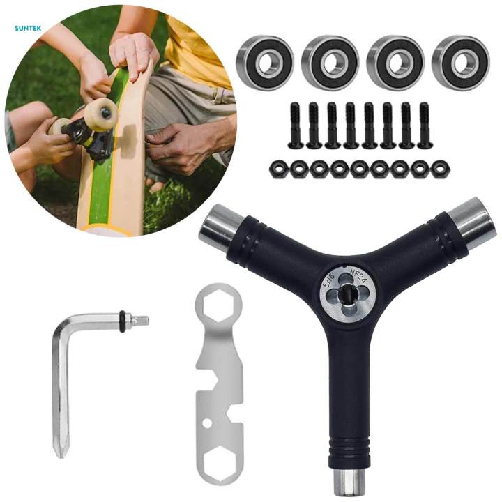 All in One Skate Tool with Allen Key Skateboard Tool Kit for Quad Skate ...