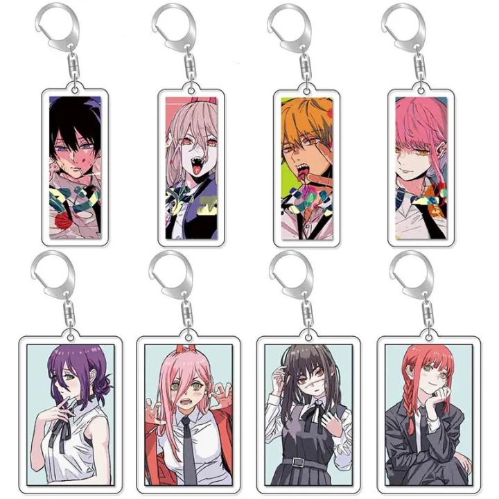Anime Chainsaw Man Keychains Cartoon Cosplay Figure Pochita Power ...