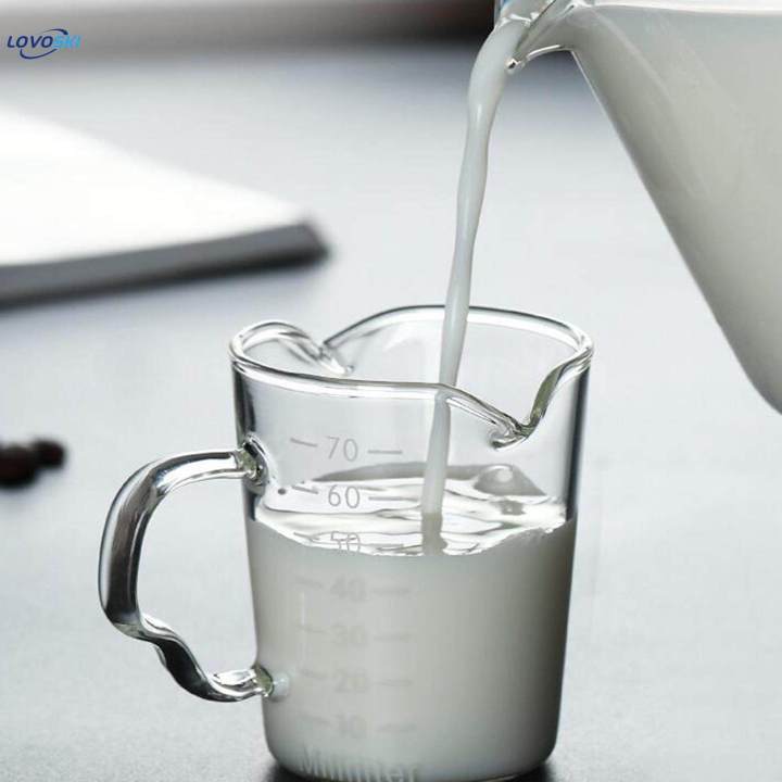 Glass Creamer Pitcher, Espresso Measuring Cup, Multipurpose Thicken ...