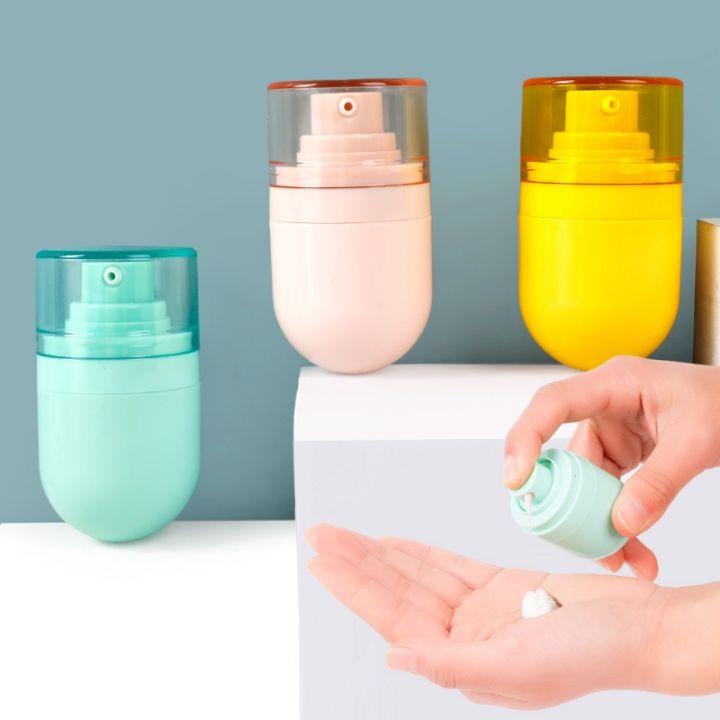 Macaron Color 15ml Abs Inverted Vacuum Bottle Lotion Press Sub-Bottling ...