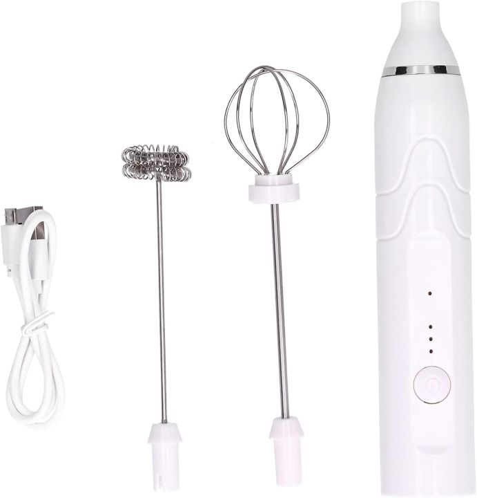Milk Frother Handheld, Immersion Blender Cordlesss Foam Maker USB ...