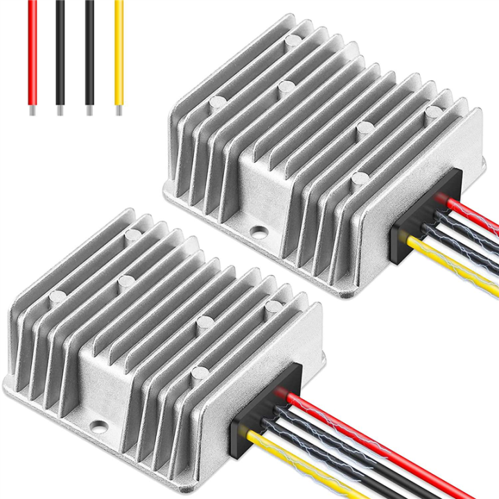 2 Pack DC 36V 48V to DC 12V Converter 10A 120W 12 Volt Waterproof Buck ...