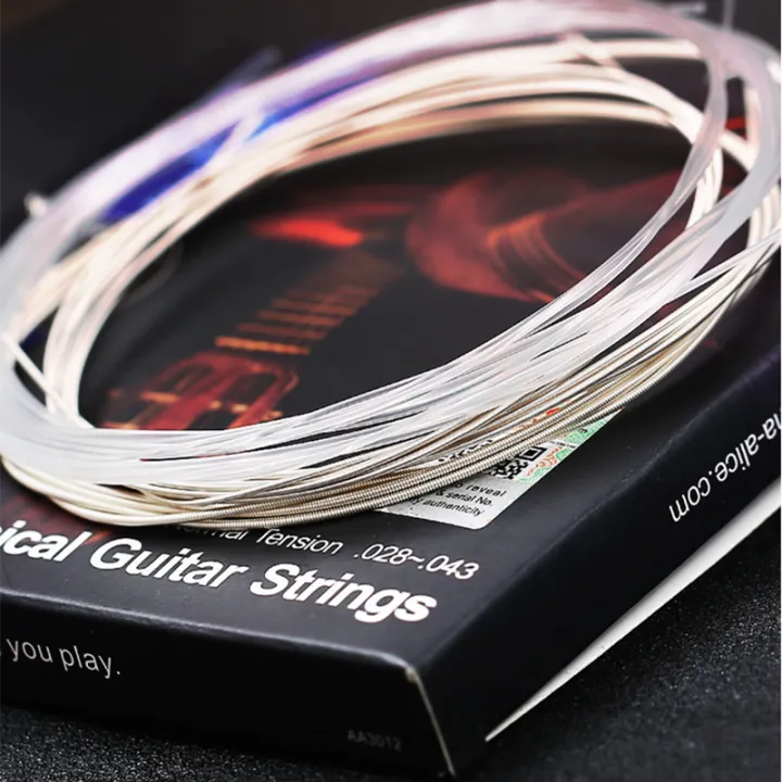 Classical Guitar Strings Aj500 028-043 Nylon Silver Jacketed Wire ...