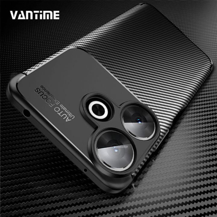 Vantime for Xiaomi Redmi 13 / Poco M6 4G Soft Case Carbon Fiber Slim Cover | Daraz.lk