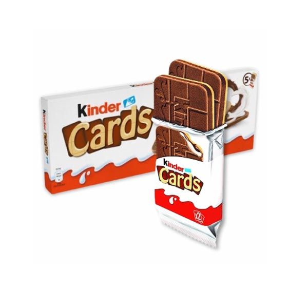 Kinder Cards Chocolate Biscuits 128 grams (5Pcs Pack) | Daraz.lk