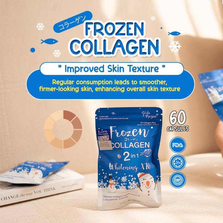 Original 2 in 1 Frozen Collagen Peptide & Glutathione Capsules fcc ...