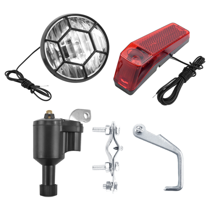 Bike Light Bicycle Motorized Bike Friction Generator Dynamo Headlight ...