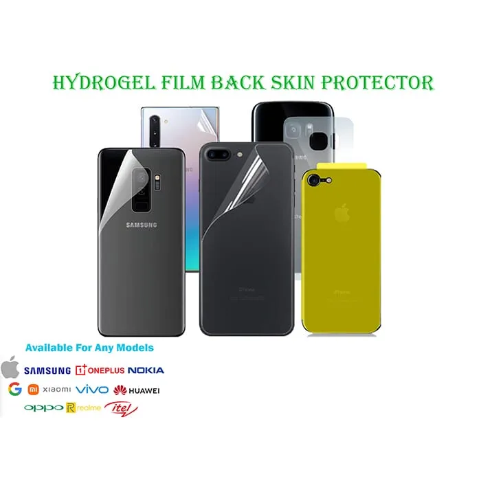 Hydrogel Film Crystal Clear Full Cover Back Skin Protector For ...