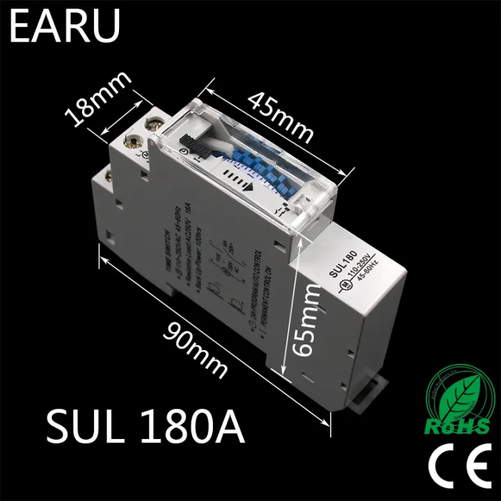 Sul180 Cn101 Sul181 Kg316 Tm619 Mechanical Programmable Din Timer Time Switch Relay Measurement ...
