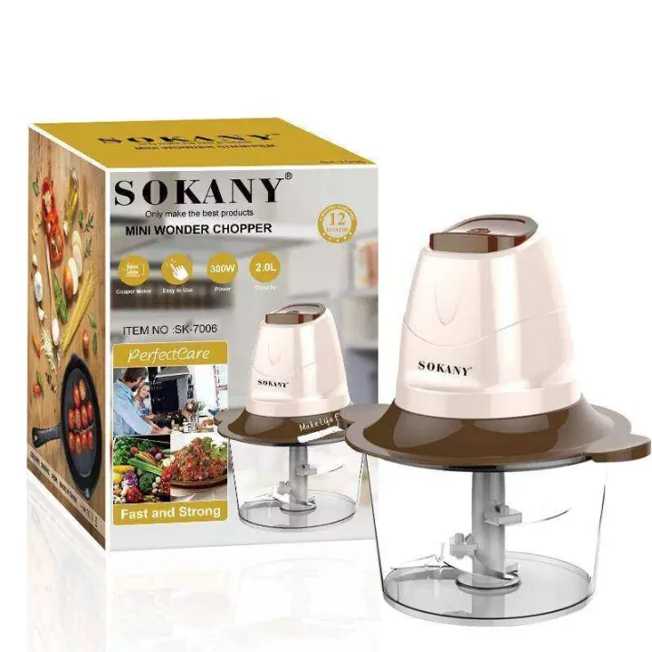 Sokany Mini Wonder Chopper 2.0L, 300w, 7006A | Daraz.lk
