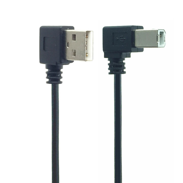 Usb 2.0 Right Angled Type A Male To Type B Left 90 Degree Cable For ...