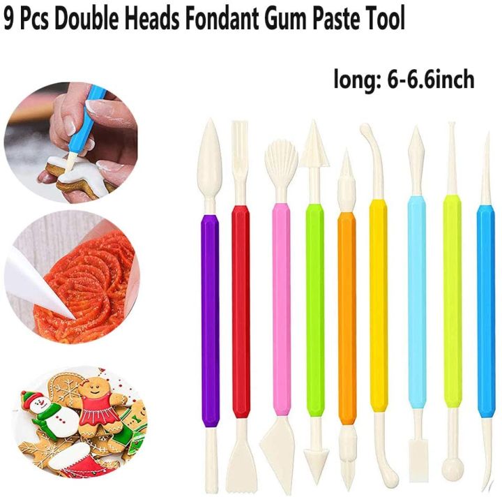 Fondant & Gum Paste Tool Set (9 Pcs/Set) plastic | Daraz.lk