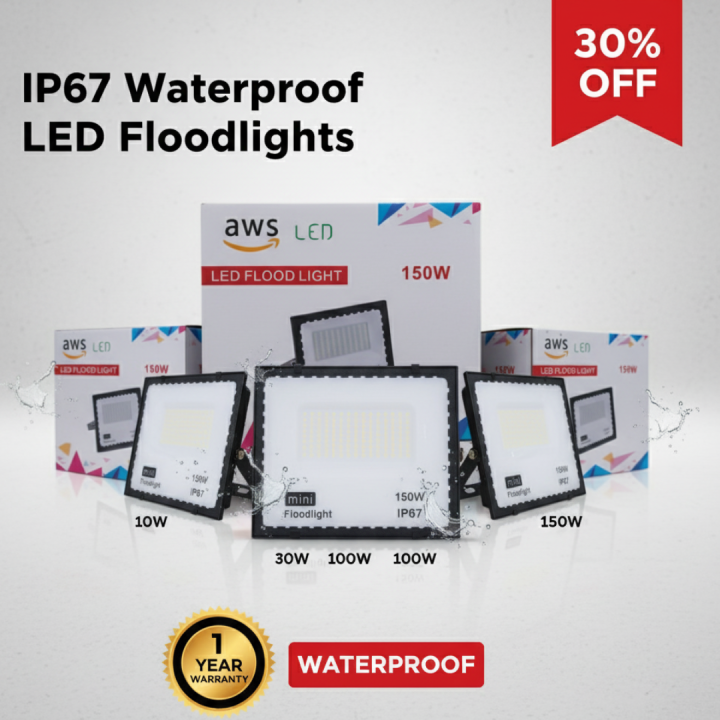 IP67 Waterproof Flasher 10W / 30W / 50W / 100W / 150W LED Flashlight ...