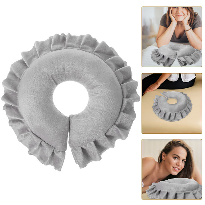 Beauty Massage Pillow U-shaped Face Pillow for Massage Bed Blue Spa ...