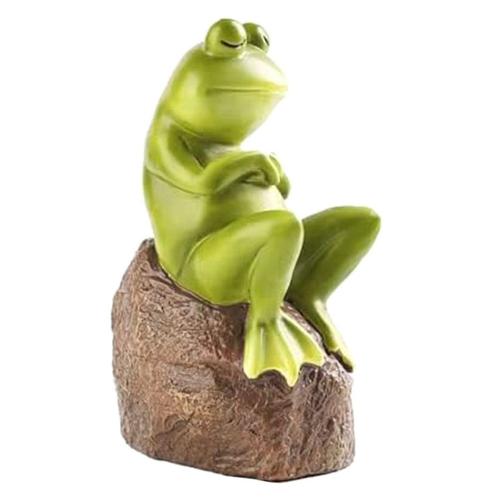 Funny Frog Garden Statues Decor, Outdoor Resin Sleeping Frogs Garden ...