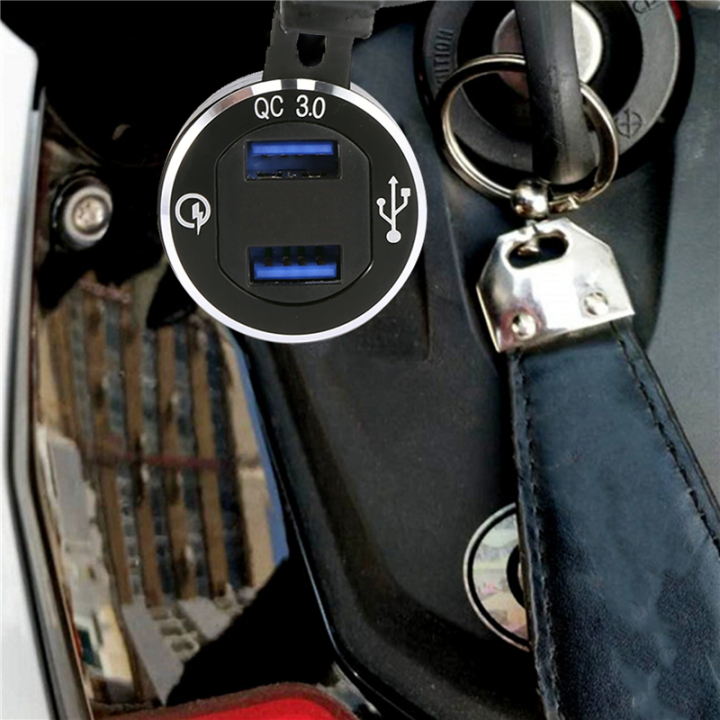 Aluminum Alloy Quick Charge 3.0 Dual Motorcycle Usb Charger For ...