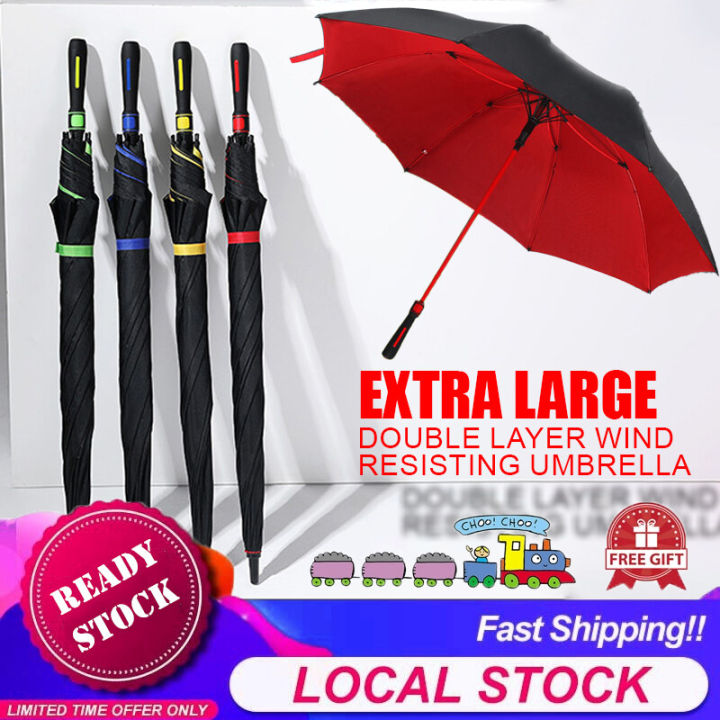[Choo Choo Toy] Extra Large Double Layer Wind Resisting Umbrella Golf ...