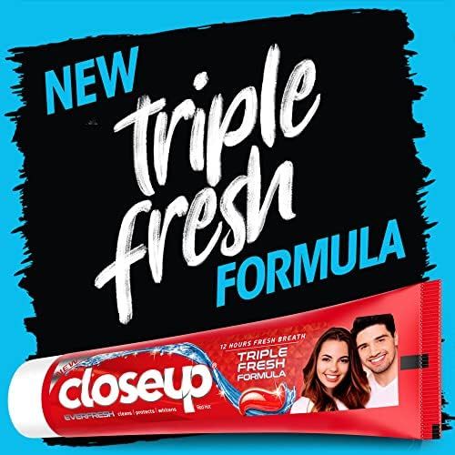 CLOSEUP Triple Fresh Formula Gel Toothpaste, Red Hot, 120ml (Pack of 2 ...