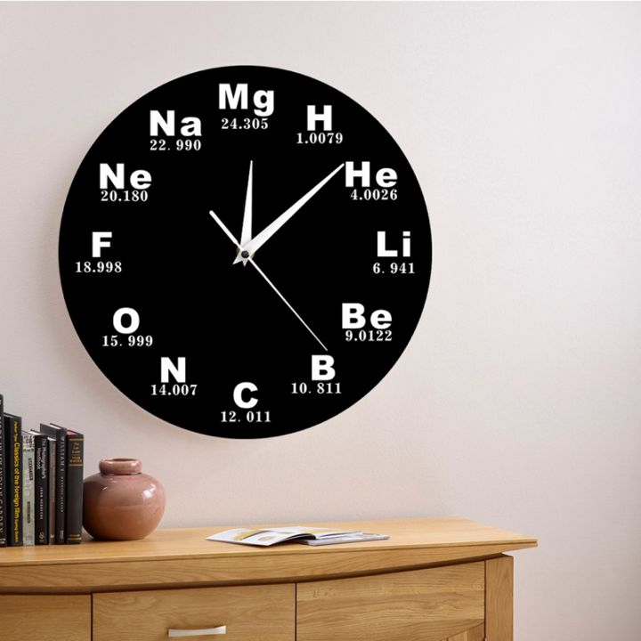 Periodic Table of Elements Wall Art Chemical Symbols Wall Clock ...