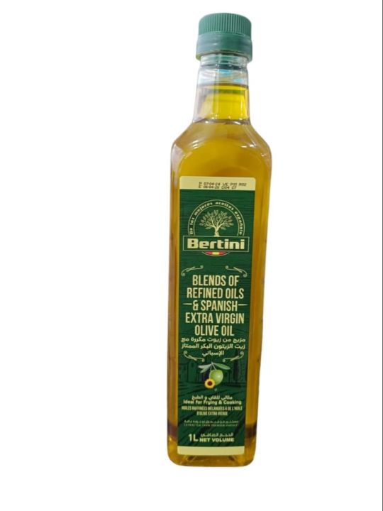 Bertini Blends of Refined oils AND Spanish EXTRA Virgin Olive oil 1L ...