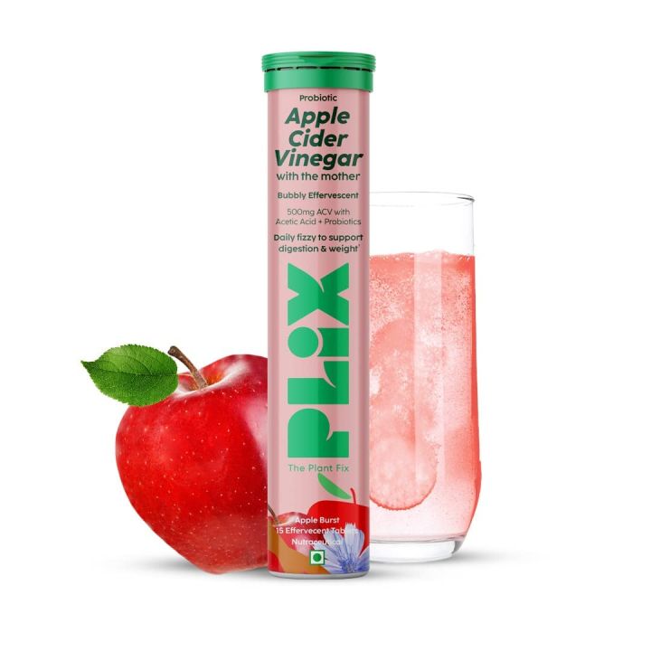 PLIX - THE PLANT FIX Probiotics+ Apple Cider Vinegar Effervescent ...