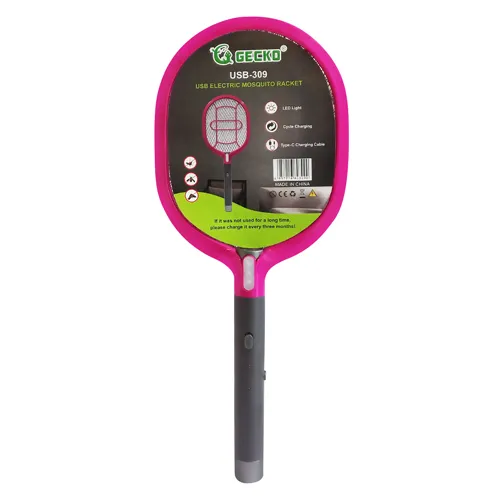 Electronic Rechargeable Mosquito Swatter LED Light Bat Mosquito Killer ...