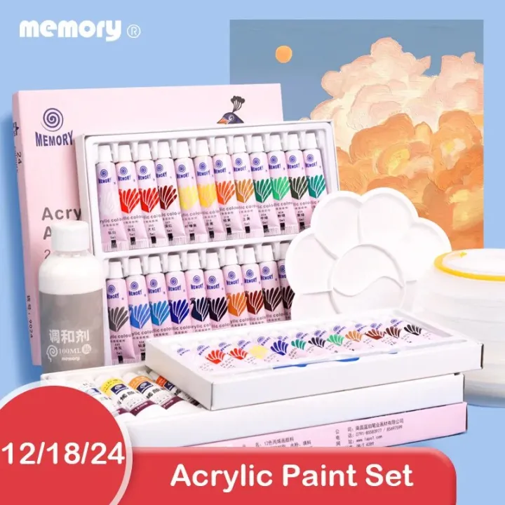 12/18/24 Colors 12ML Tube Acrylic Paint set Nail glass Art Painting ...