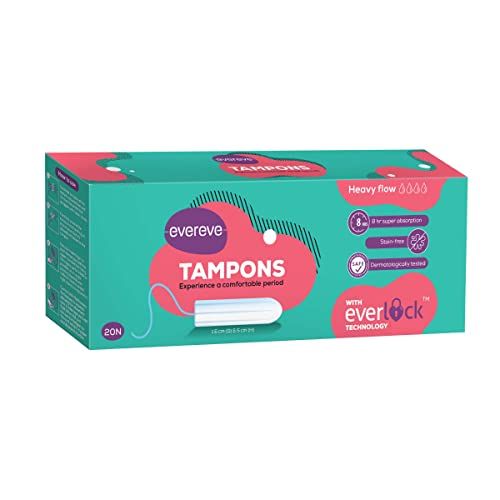 Evereve Tampons, For Heavy Menstrual flow, 20 pcs, Super absorption ...