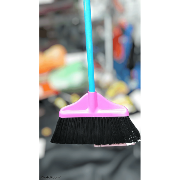 Fast Moving Black Soft Nylon Broom / Brooms with Stick | Daraz.lk