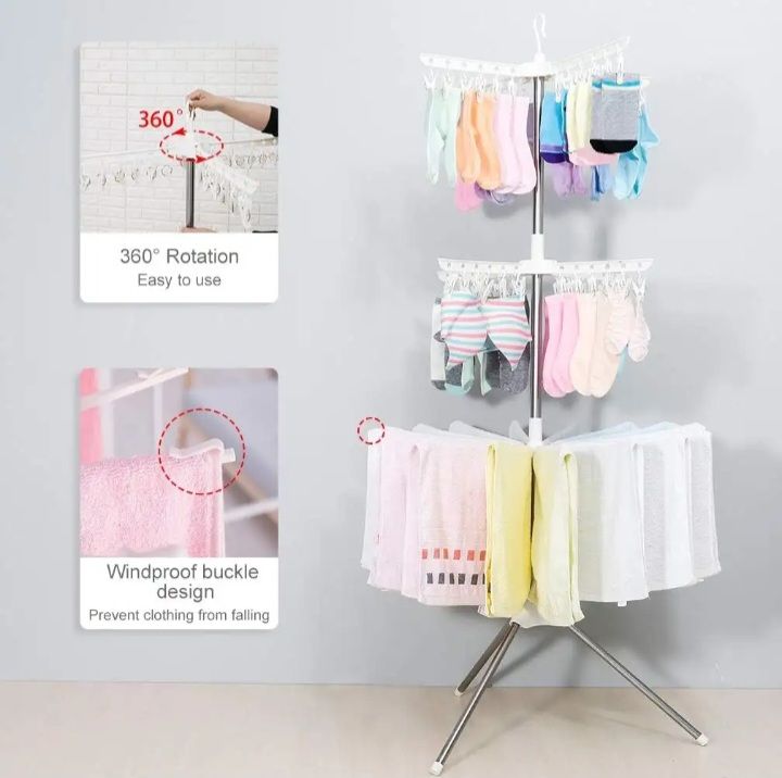 2 Tier Portable Cloth Drying Rack i Foldable Clothes Drying Rack ...