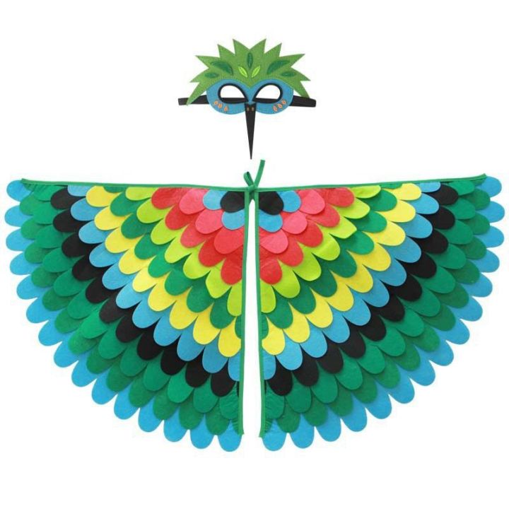 Kids Cosplay Costume Stage Performance Owl Peacock Wings Bird Felt Cape ...