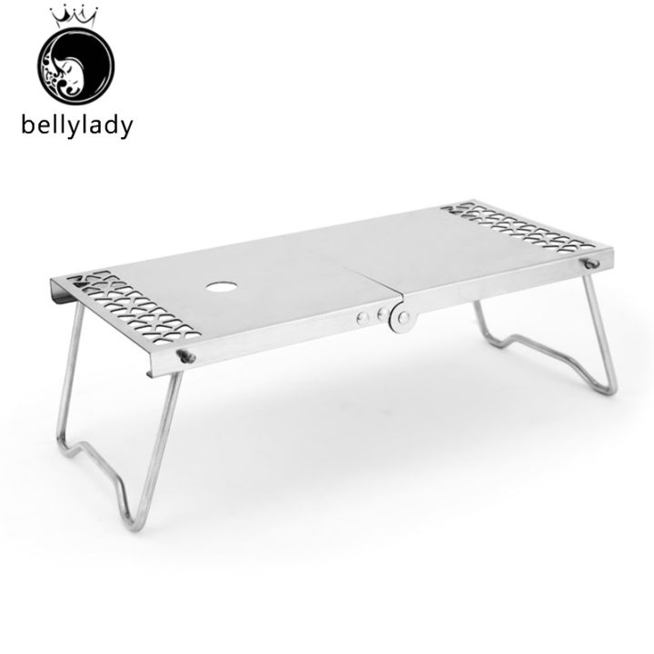 bellylady Camping Mini Folding Table Stainless Steel Outdoor Picnic BBQ ...