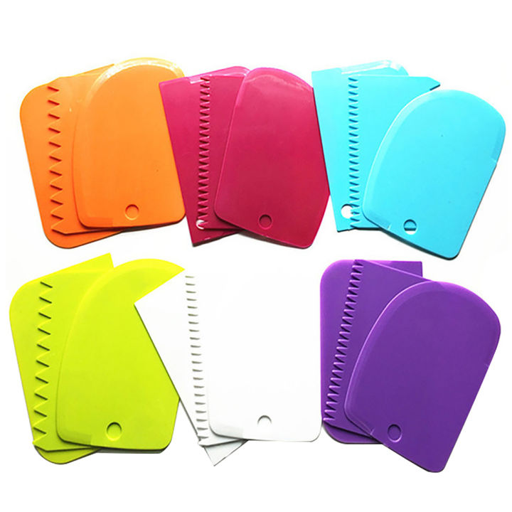 3Pcs Dough Cutter Cake Bread Slicer Fondant Spatula Scraper Baking ...