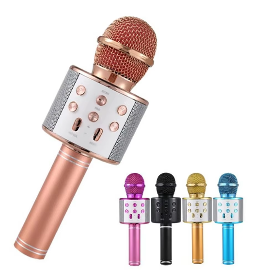 Multi-Function Handheld Wireless Microphone ,Bluetooth Karaoke Mic with ...
