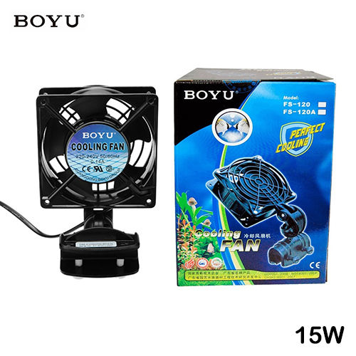 BOYU FS-120 15W Aquarium Cooling Fan Radiator Adjustable 360 Degree ...