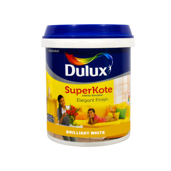 Dulux SuperKote Interior Paint | Brilliant White | 1L / 4L / 10L / 20L | Daraz.lk