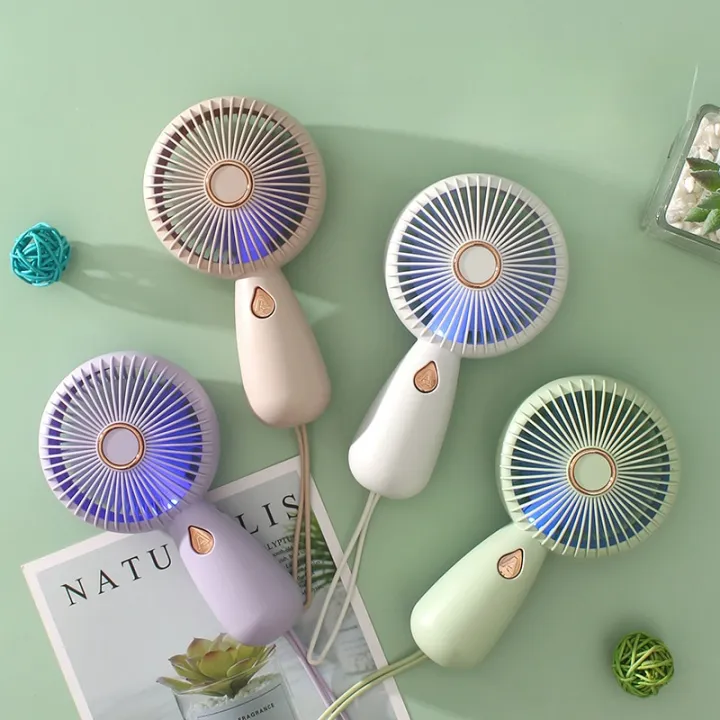 Mini Handheld Small Fan with Light Portable USB Handheld Min Fan Office ...