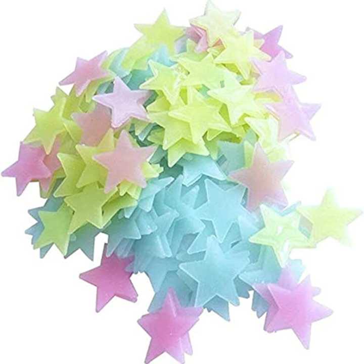 High Quality Radium 50 Pieces Stars stickers Glow in Dark Toys Luminous ...