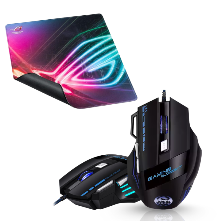 RGB Gaming Mouse Bloodbat GM02 + Gaming Mouse Pad L-11 | Daraz.lk