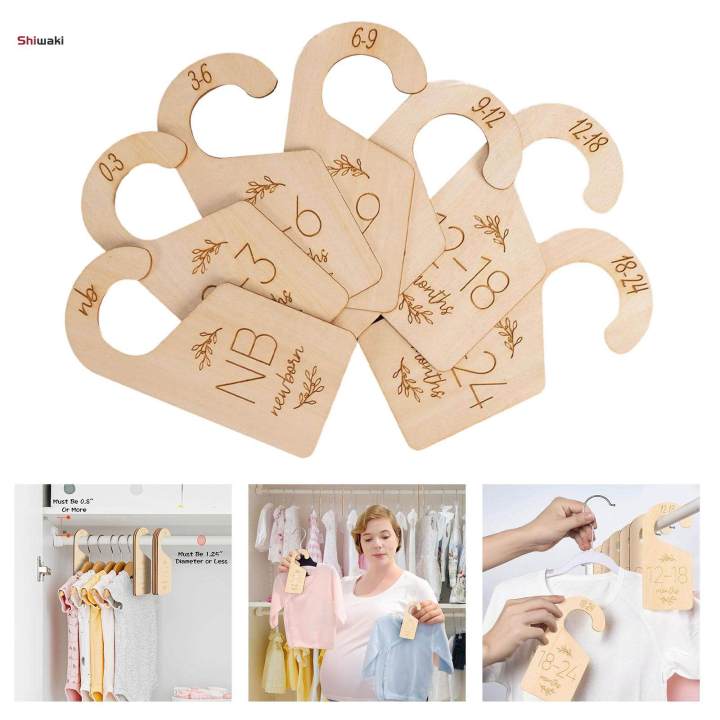 7Pcs Clothing Rack Size Dividers Newborn Size Sorting Hanger Hangers ...