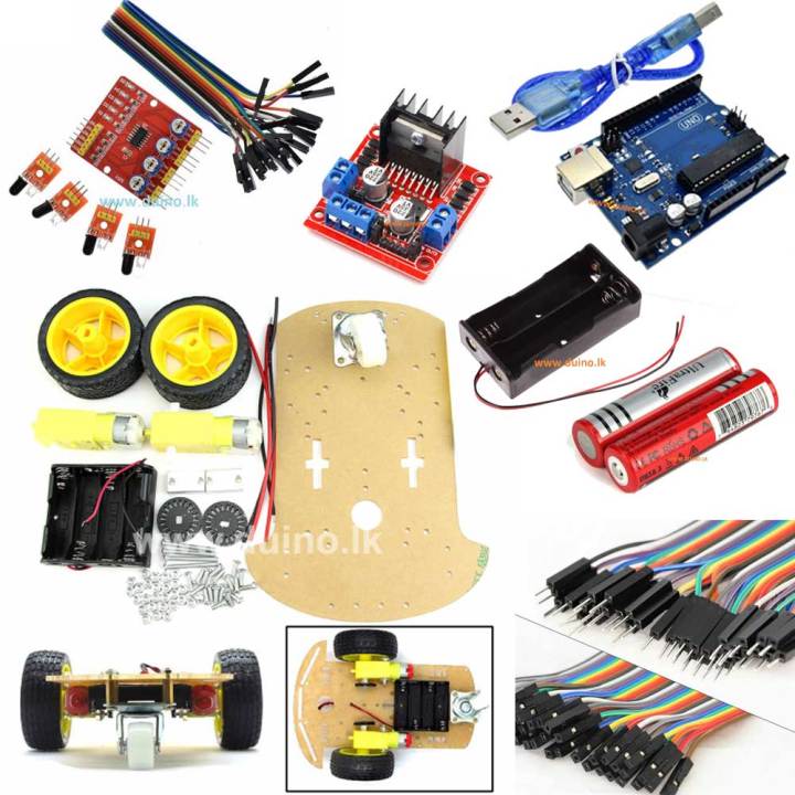 Line Follower Robot Car Kit 2WD With 4Way Tracking Sensor Module for ...