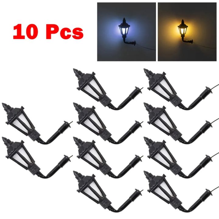 Reading Writing 10Pcs LED Street Light Model Railway N Scale Outdoor ...