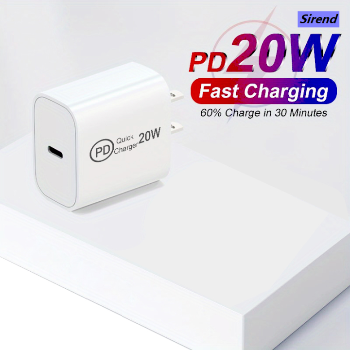 Sirend QC3.0 PD 20W USB C port Fast Charger Type-c Charging Head for ...