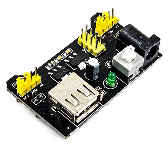 Breadboard Power Supply Module 3.3V/5V for Arduino Board Solderless ...